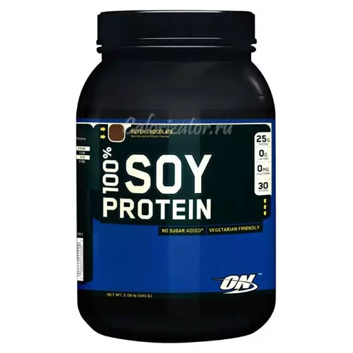 Пратэін Optimum 100% Soy Protein - каларыйнасць, карысныя ўласцівасці, карысць і шкоду, апісанне