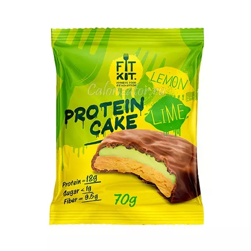 Finkit Protein Cake Lemon-Lime cookies (citrónové vápno) - kalórie, užitočné vlastnosti, výhody a poškodenie, popis