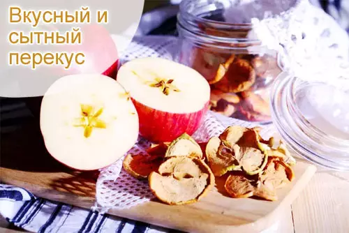 Pommes séchées en perte de poids