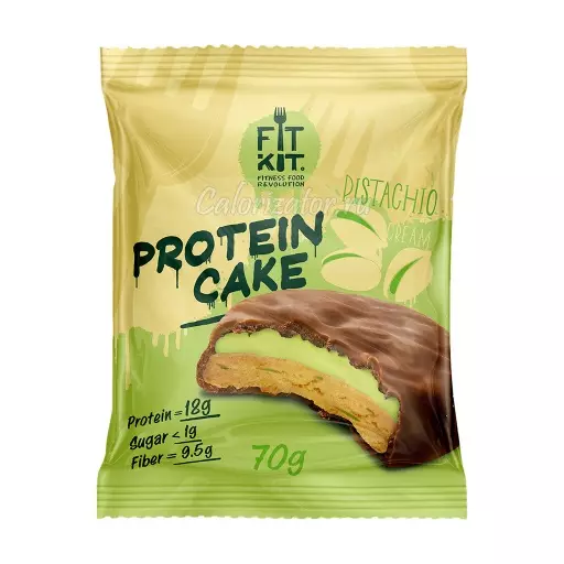 Fitkit Protein Cake Pistachio Cream Cookies (Pistachio Cream) - แคลอรี่คุณสมบัติที่มีประโยชน์ประโยชน์และอันตรายรายละเอียด