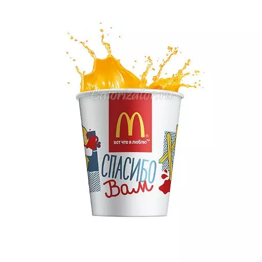 Drink oranjekoek McDonalds 400 ml - kalorie, nuttige eigenskippen, foardielen en skea, beskriuwing