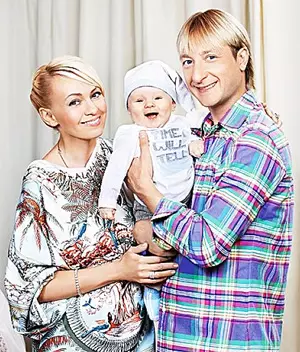 Yana Rudkovskaya, Evgeny Plushenko மற்றும் அவர்களின் குழந்தை