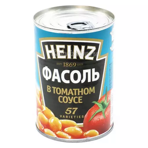 Heinz beans sa tomato sauce - calorie, kapaki-pakinabang na mga katangian, mga benepisyo at pinsala, paglalarawan