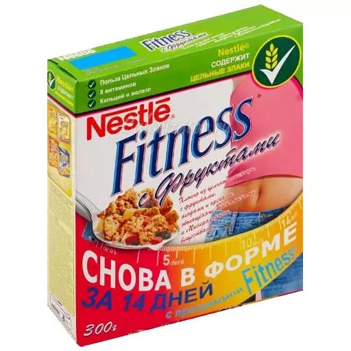 Flakes Nestle Fitness dengan buah