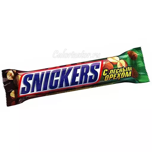 Snickers šokoladas su miško Walnut