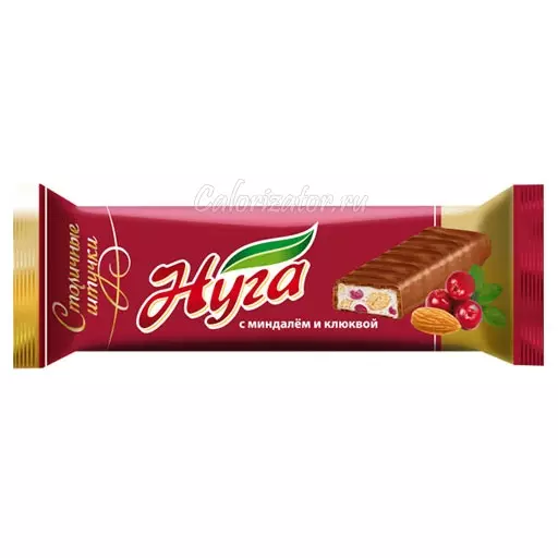 Nougat gyda chnau almon a llugaeron