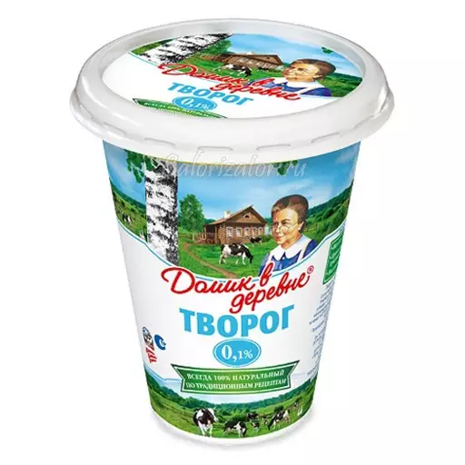 Cottage cheese house in the village 0.1% - calorie, beneficial properties, benefits and harm, description