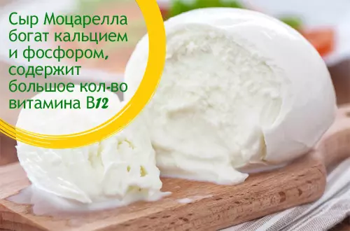 Mozarella siera sastāvs un labvēlīgās īpašības