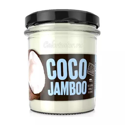 Μηδέν Κρέμα Coco Jamboo με την προσθήκη των τσιπ καρύδας - θερμίδες, τις ευεργετικές του ιδιότητες, τα οφέλη και τις βλάβες, περιγραφή