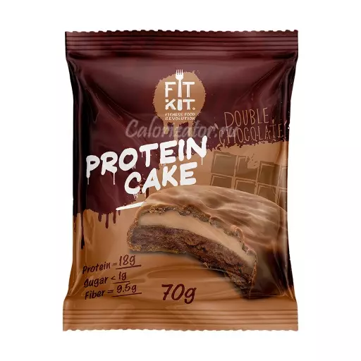 Fitkitタンパク質ケーキダブルチョコレートクッキー（ダブルチョコレート） - カロリー、有益な特性、利益、害、説明