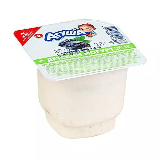 Yoghurt agash caruurta leh oo leh prunes 2.6%