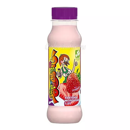 Susu Koktail Zezheer Strawberry 3,2% - Kalori, Berguna Properti, Manfaat dan Bahaya, Deskripsi