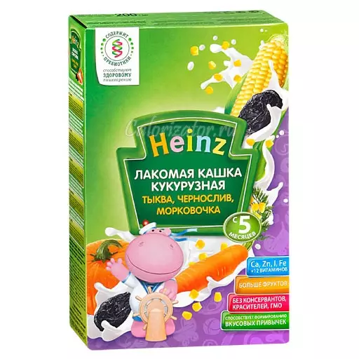 სიმინდის გოგრა Heinz Pumpkin Prce Milk Carrot