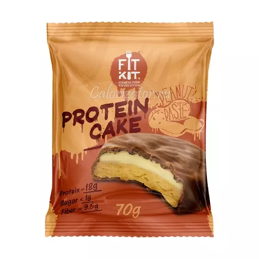 Cookies FITKIT Protein Cake Peanut Paste (peanut butter) - calorie, useful properties, benefits and harms, description