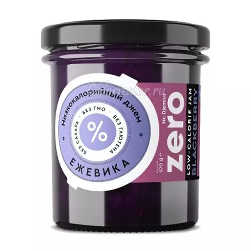 Jam zero low-calorie blackberry