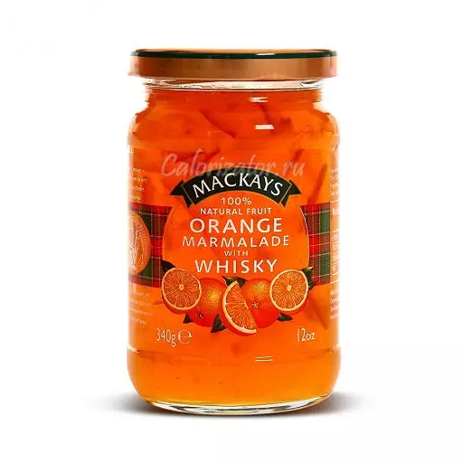 Jam oranje - kalorie, voordelige eienskappe, voordele en leed, beskrywing