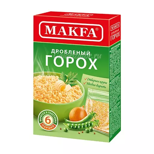 Makfa Peas niƙa a jaka