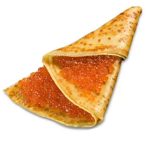 Li-pancake tse khubelu tsa caviar