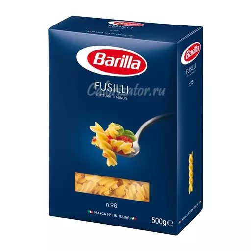 Pasta Barilla Fusilli - Calorie, Useful properties, benefits and harm, Description