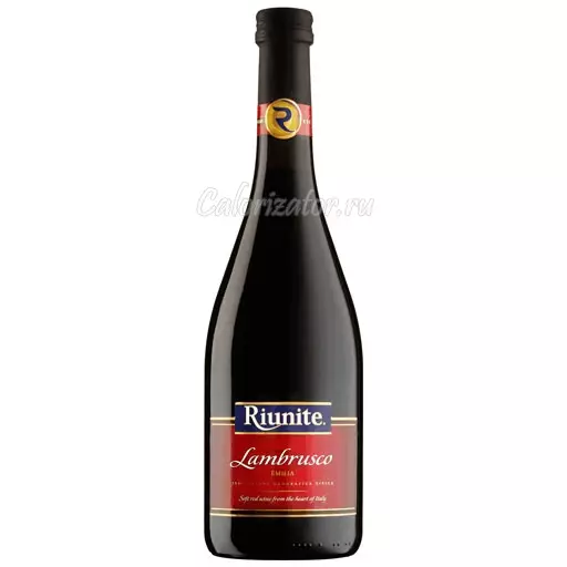 Viini Riunite Lambrusco Emilia punainen semi-makea kuohuviini