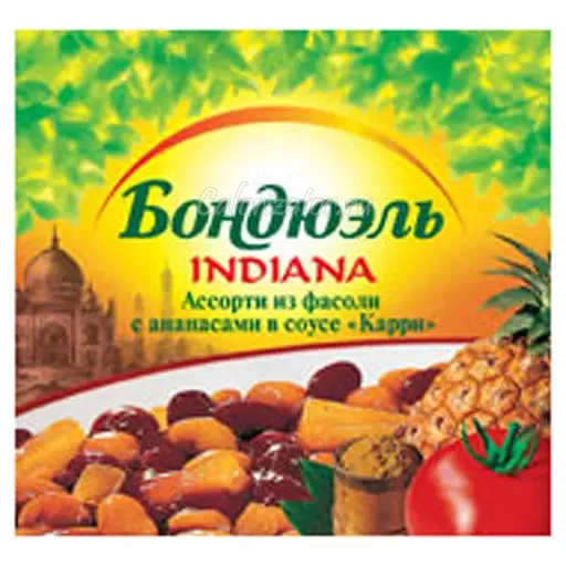 Asortate Bonduel de la fasole cu ananas în sos de curry