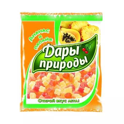 Tsуката (ананас һәм папая кублары катнашмасы)