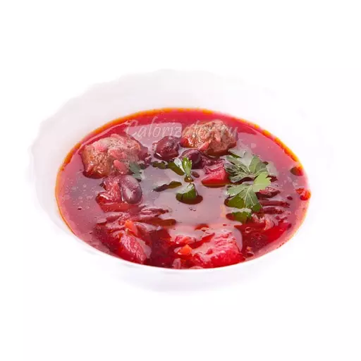 Sopa siberiana con albóndigas.