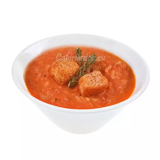 Tomato soup with rice