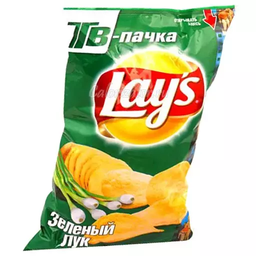 Chips coloca laço verde