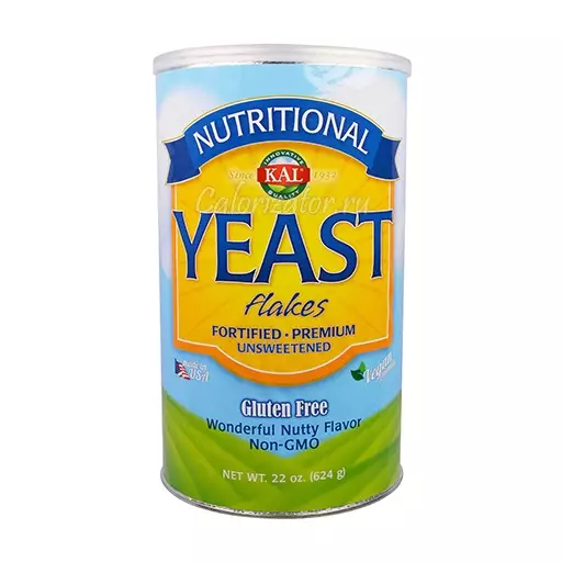 Food Yeast Kal Yis Flakes - Calorie, Ciri-ciri Berguna, Manfaat dan kemudaratan, Penerangan