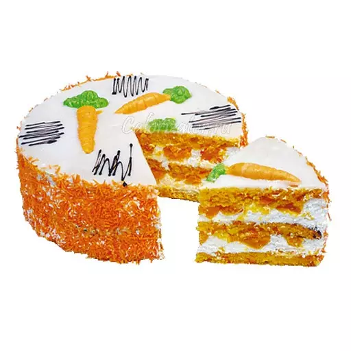 Lenten cake with carrots and mandarins