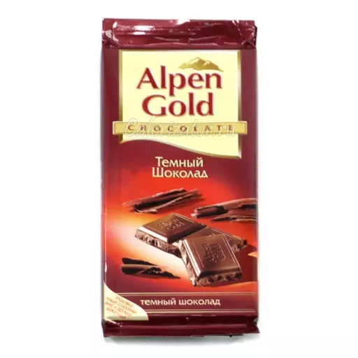 Chocolade Alpen Gold Dark - Calorie, nuttige eigenschappen, voordelen en schade, beschrijving