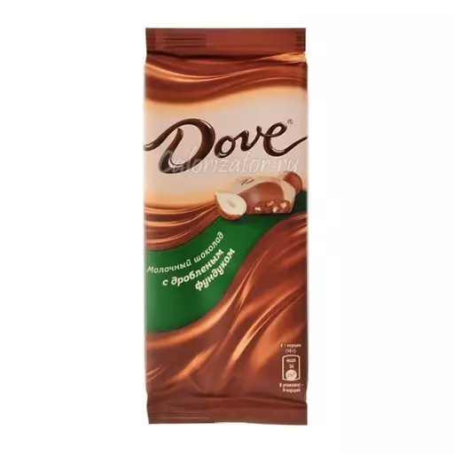 Dove chokolade mælk med knust hasselnød