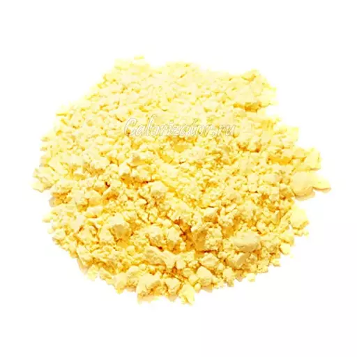 Egg powder - kalori, bara uru Njirimara, uru ma na-emerụ, nkọwa