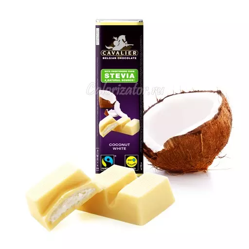 Czekoladowy biały z kokosem - kalorie, korzystne właściwości, korzyści i szkody, opis