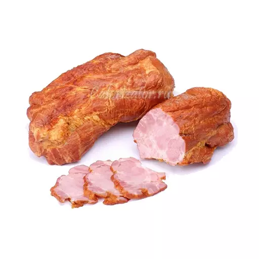 Svinekjøtt røkt - kalorier, fordelaktige egenskaper, fordeler og skade, beskrivelse
