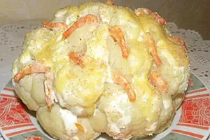 Cauliflower with shrimp