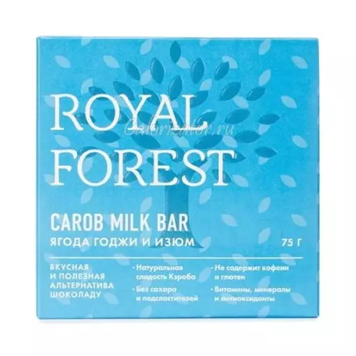 Chocolate Royal Forest จาก Karoba Berry Goji และ Raisins - แคลอรี่คุณสมบัติที่มีประโยชน์ประโยชน์และอันตรายรายละเอียด