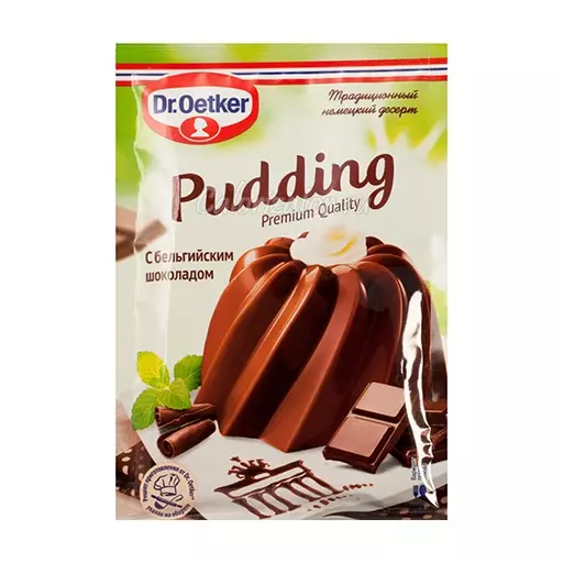 Pudding dr.oetker nganggo coklat Belgian