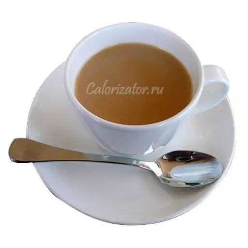Tea black with milk and sugar