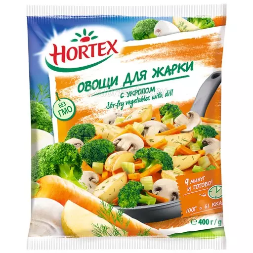 បន្លែសម្រាប់ចៀន hortex ជាមួយ dill