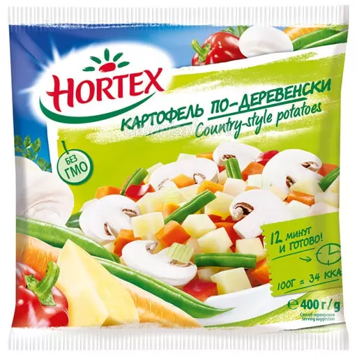 ការលាយបន្លែ Hortex ក្នុងដំឡូងច្រែះ